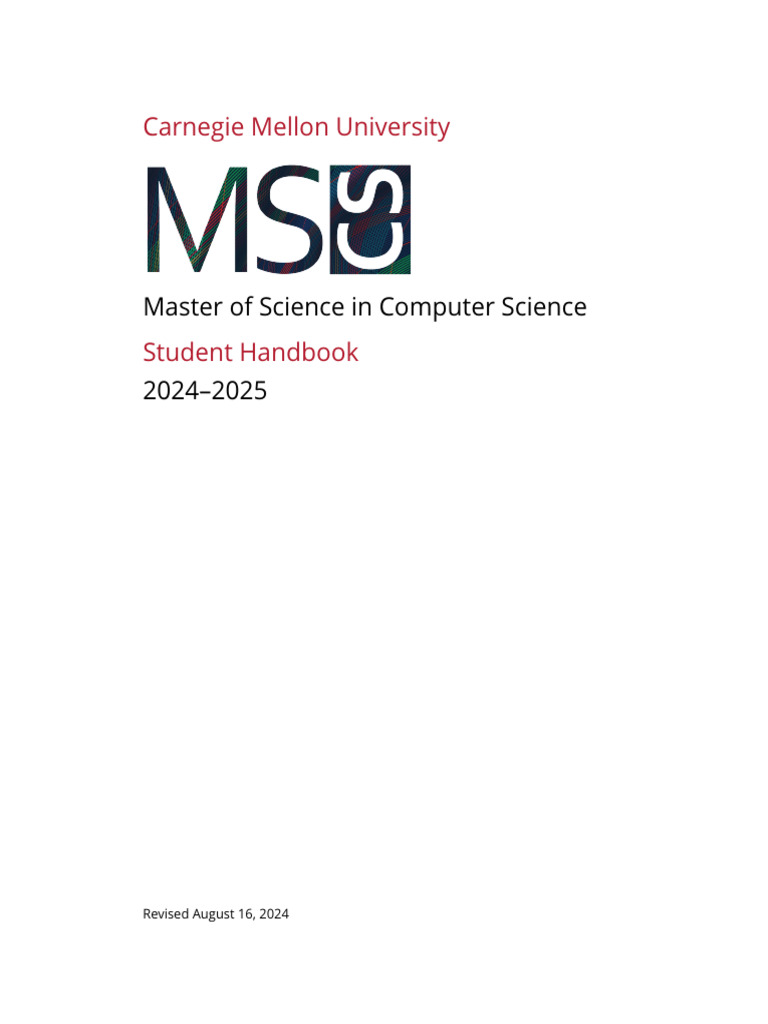 Mscs Handbook 2024 2025 | PDF | Thesis | Functional Programming