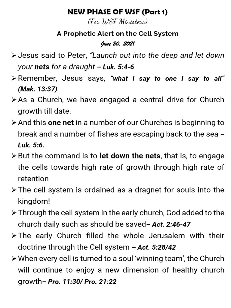 A Prophetic Alert On The Cell System (Paperi) | PDF | Abrahamic ...