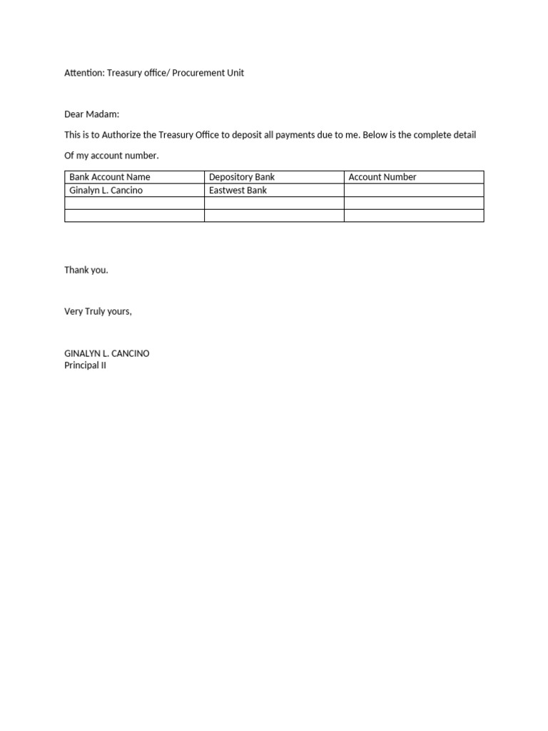 Depository Form | PDF