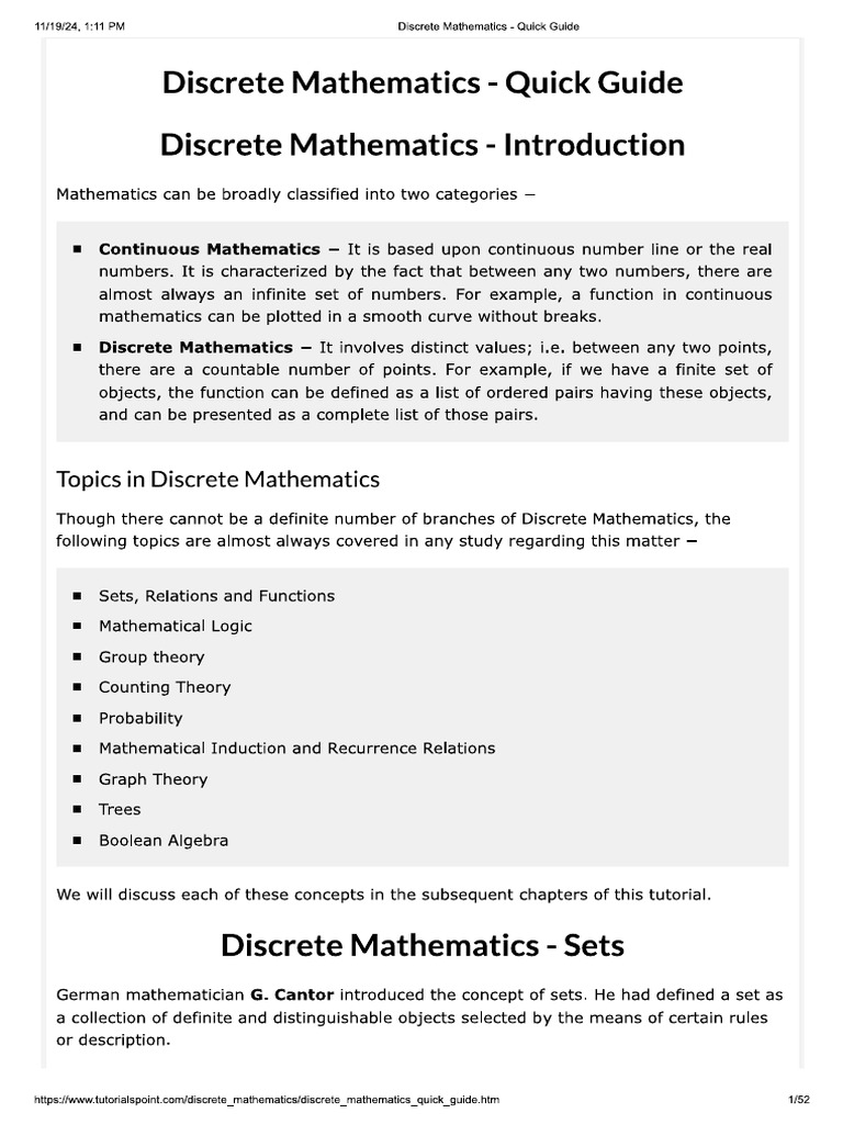 Discrete Maths | PDF