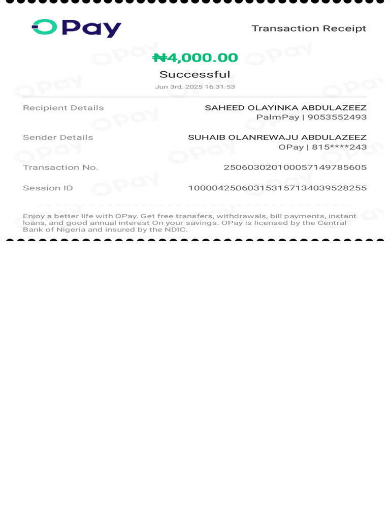 Transaction Receipt-250603020100057149785605 | PDF