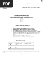 Kcse 2024 Chem Practicals Replica | PDF | Chemistry | Titration