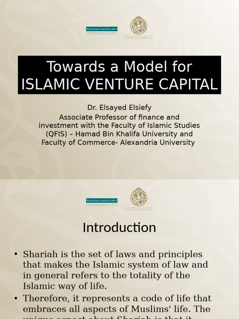 Islamic Venture Capital Model Overview | PDF | Islamic Banking And ...