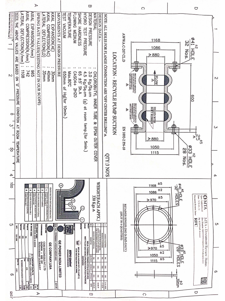 Cori Drawing Rubber Expansion Joint U#2 | PDF