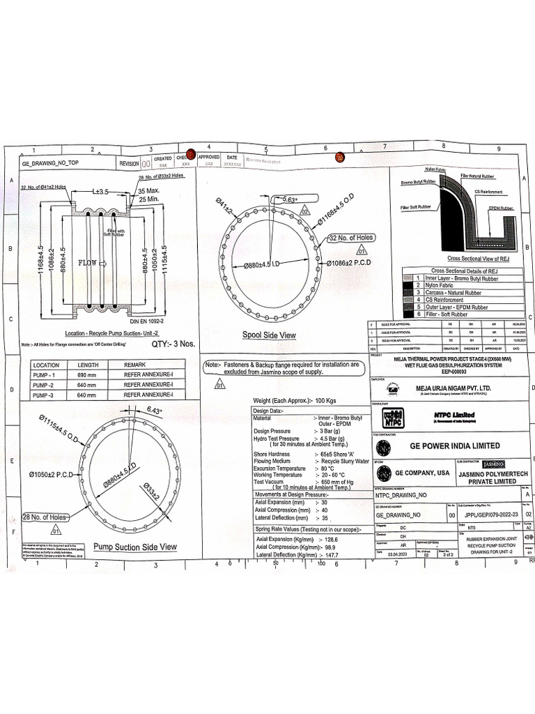 Jasmino Drawing Rubber Expansion Joint U#2 | PDF