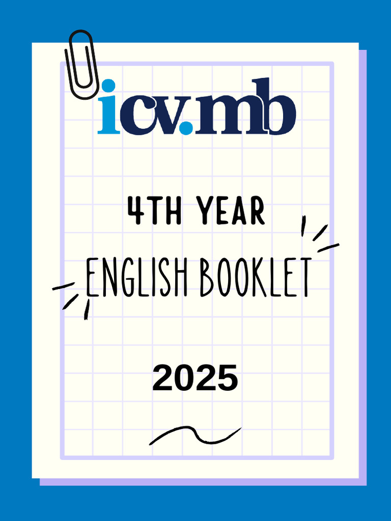 BOOKLET 4th Year Final 2025 | PDF | Adjective | Noun