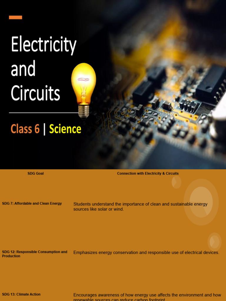 Grade 6 Electricity and Circuits Guide | PDF | Rechargeable Battery ...