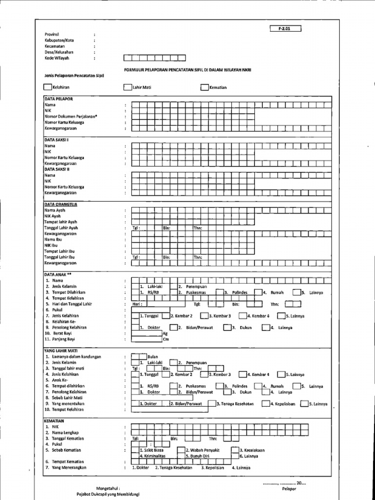 Formulir F-2.01 New | PDF