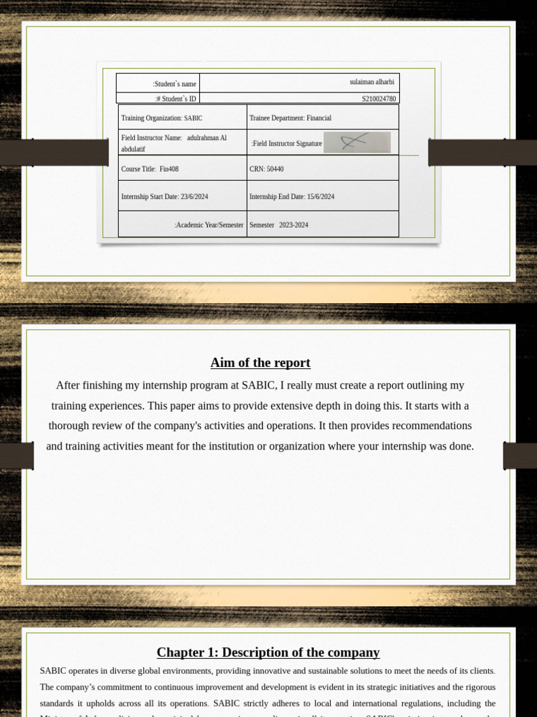 SABIC Summer Training Report 2024 | PDF | Internal Rate Of Return ...