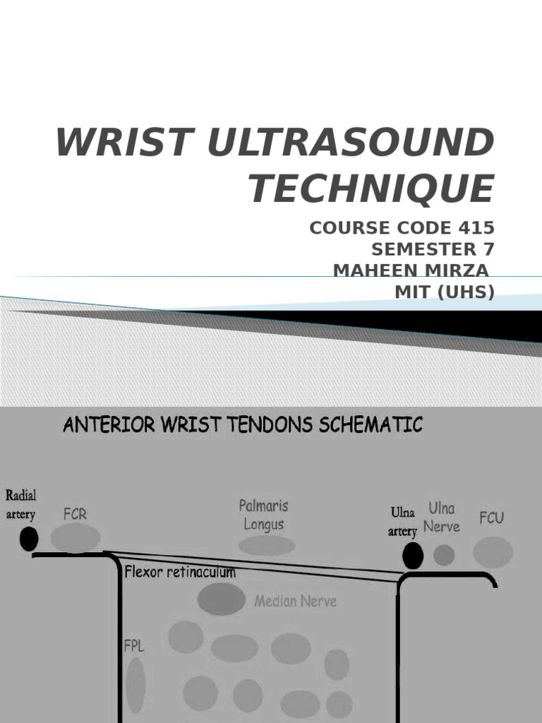 Wrist Ultrasound Technique Guide | PDF | Anatomical Terms Of Motion | Thumb