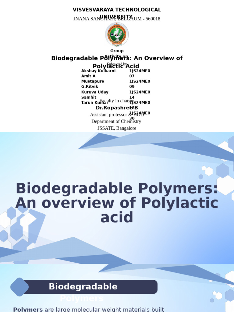 Chemistry Presentation | PDF | Biopolymer | Biodegradation