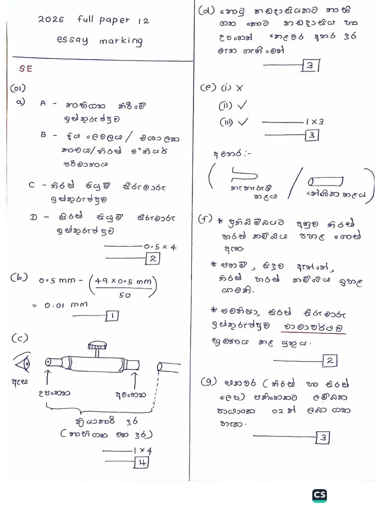 2026 Full Paper 12 Essay and MCQ Marking | PDF