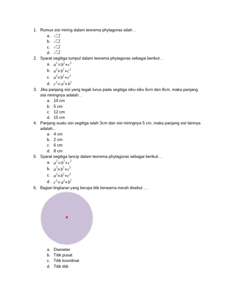 Soal MTK Kelas Viii | PDF