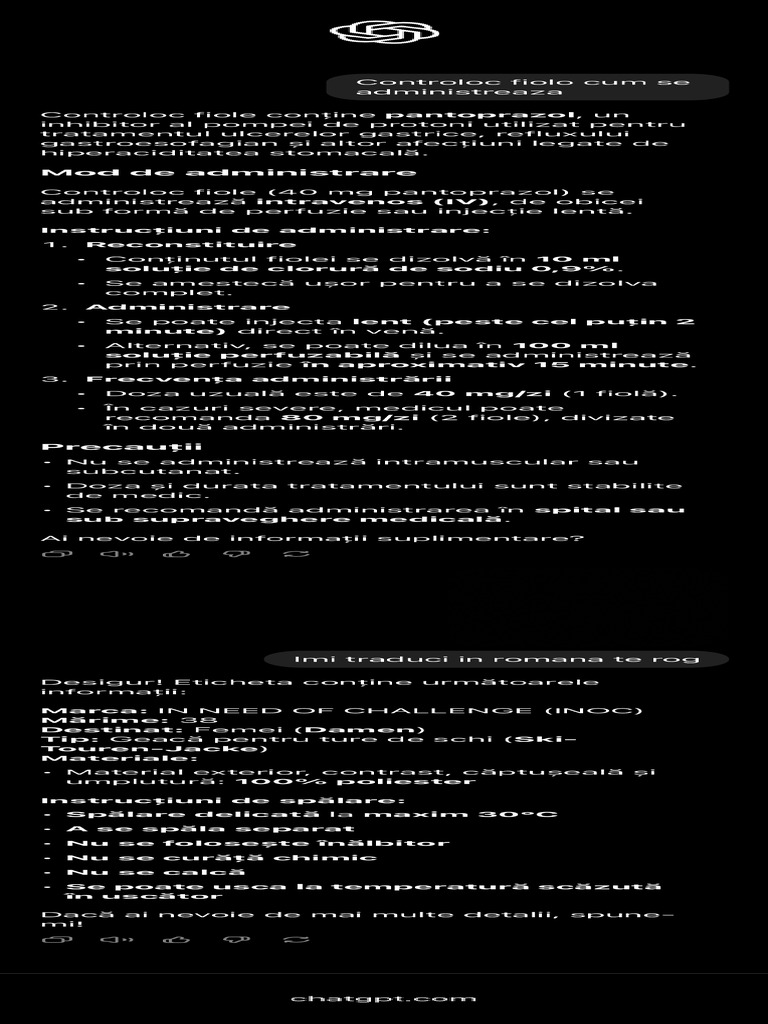 Administrare Controloc Fiole | PDF