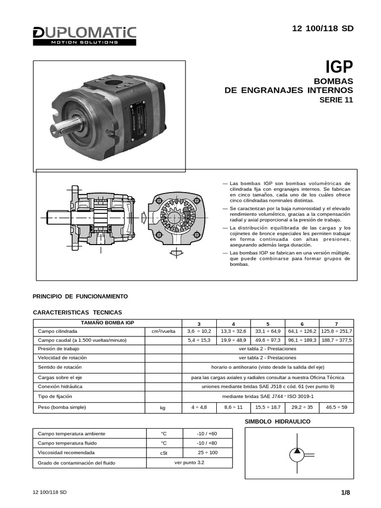 Bomba de Engranajes Internos | PDF | Bomba | Filtración