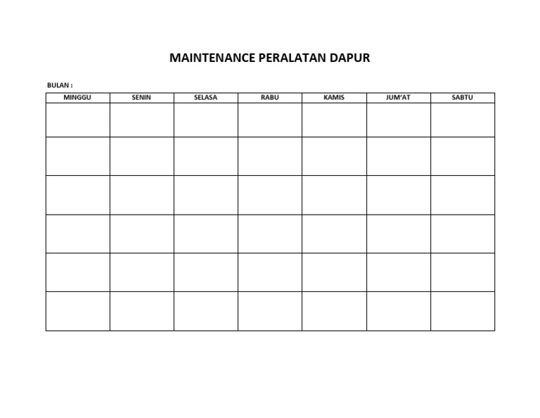 Maintenance Peralatan MR | PDF
