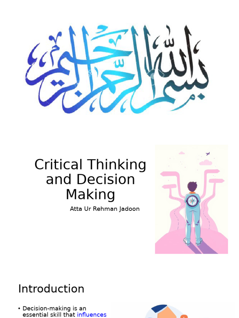 Critical Thinking and Decision Making | PDF | Decision Making ...