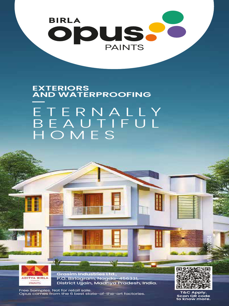 Birla Paint Exterior Shade Card - Front Side & Back Side - 8.5 X 4 - R4 ...