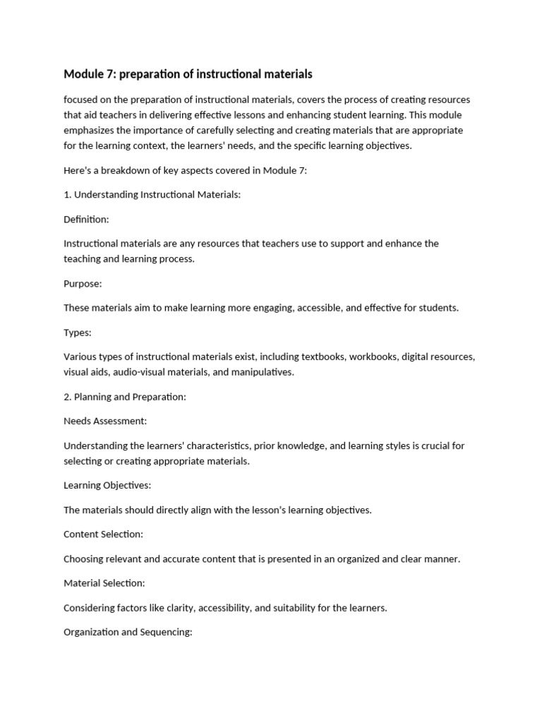 Module 7 - Prepa-WPS Office | PDF | Learning | Lesson Plan