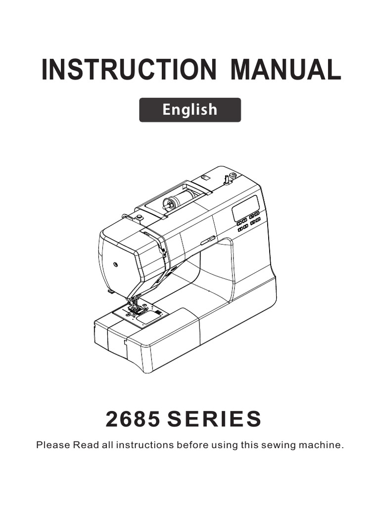 Uten 2685A Sewing Machine Manual | PDF | Sewing Machine | Sewing