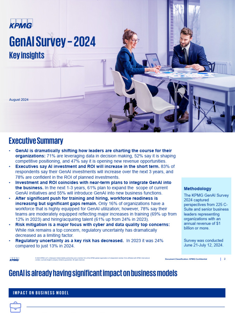 KPMG Genai Survey August 2024 | PDF | Limited Liability Partnership ...