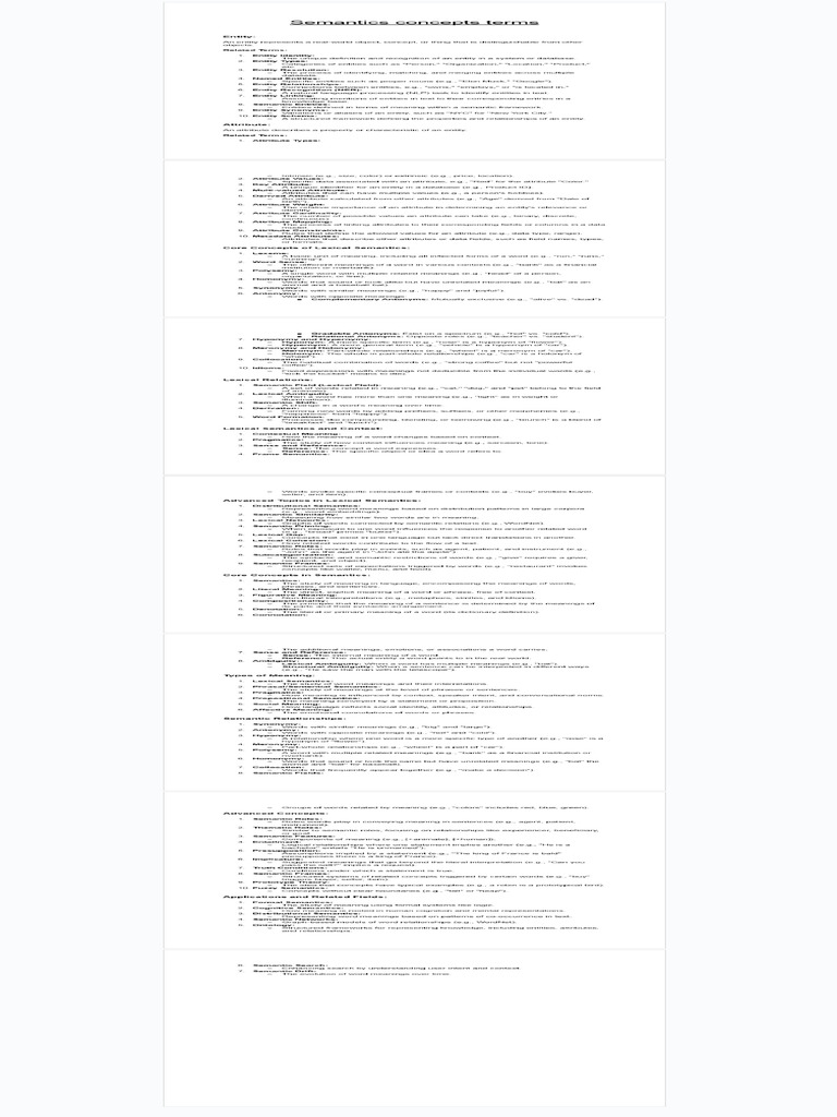 Semantics Concepts Terms | PDF