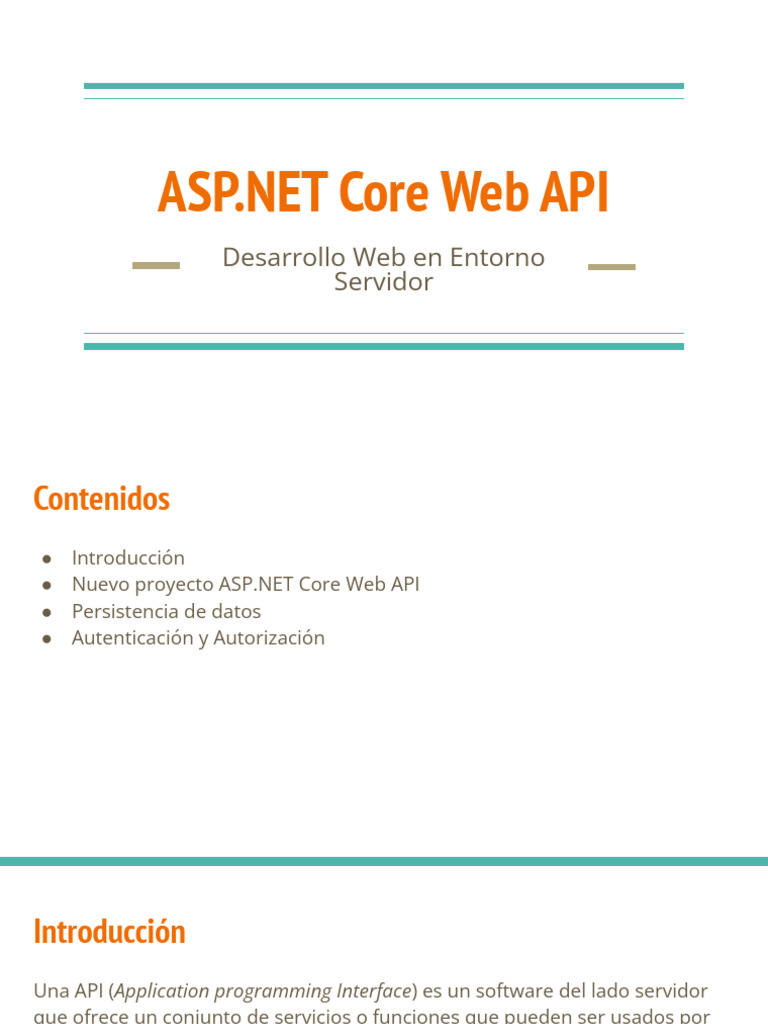 Core Web API (Rest.) | PDF | Autenticación | .NET Framework