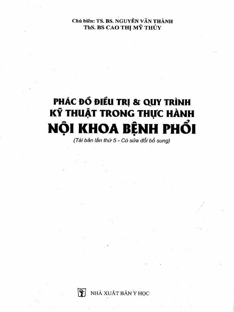 Phac Do Dieu Tri Va Quy Trinh Ky Thuat Noi Khoa Benh Phoi | PDF