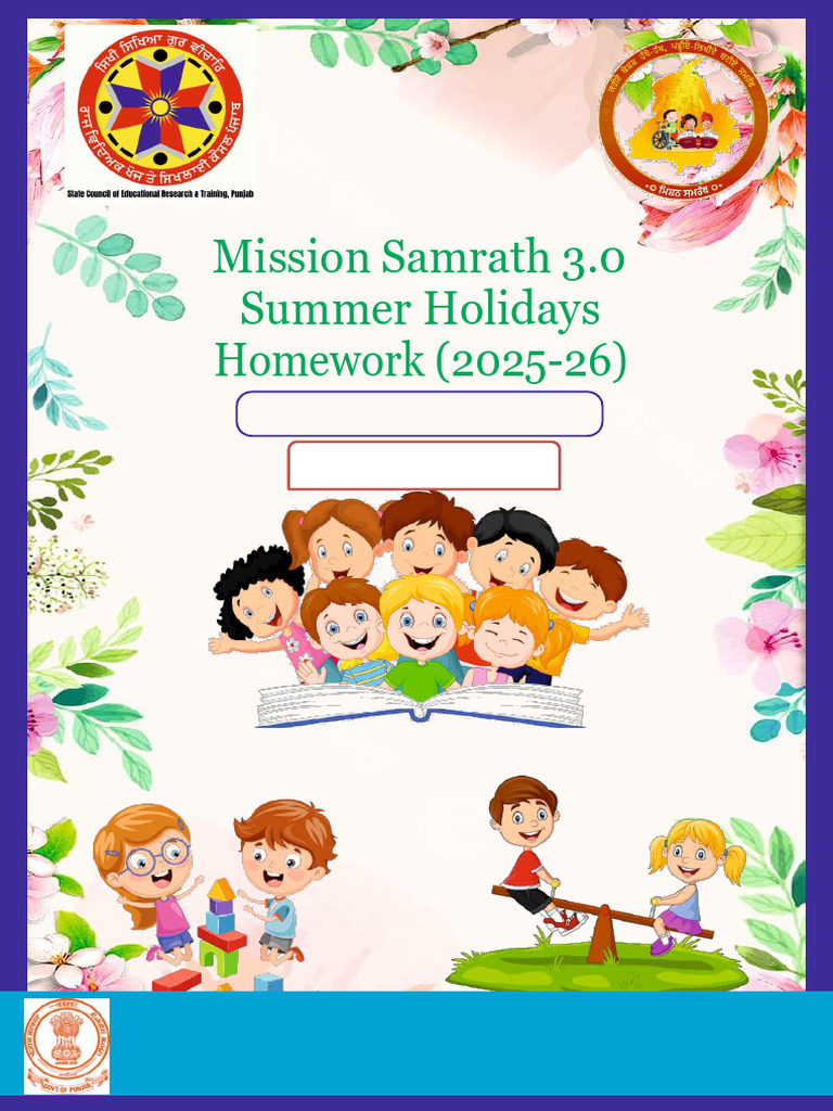 Mission Samrath (6-8) Holiday Homework 2025 - Removed | PDF ...