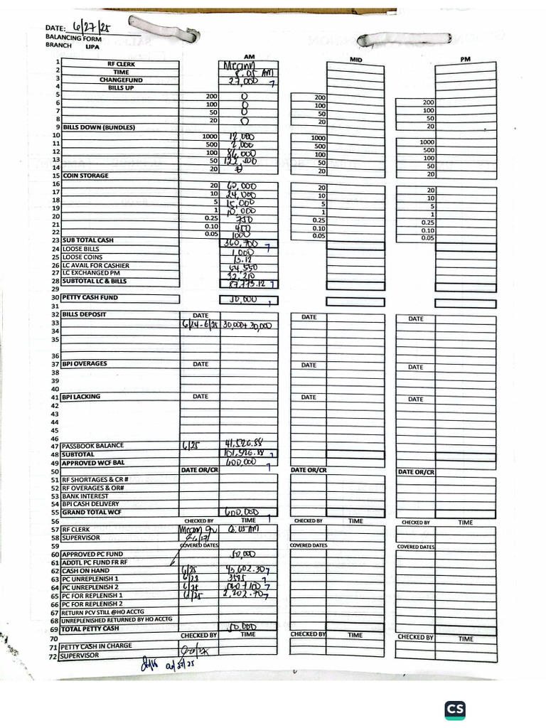 01 Lpa Balancing Form | PDF