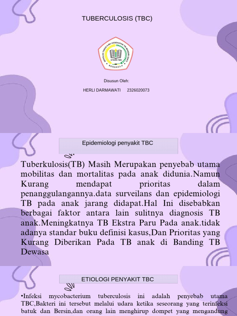 Tuberkulosis (TBC) Herli Darmawati - 20250118 - 060307 - 0000 PDF | PDF