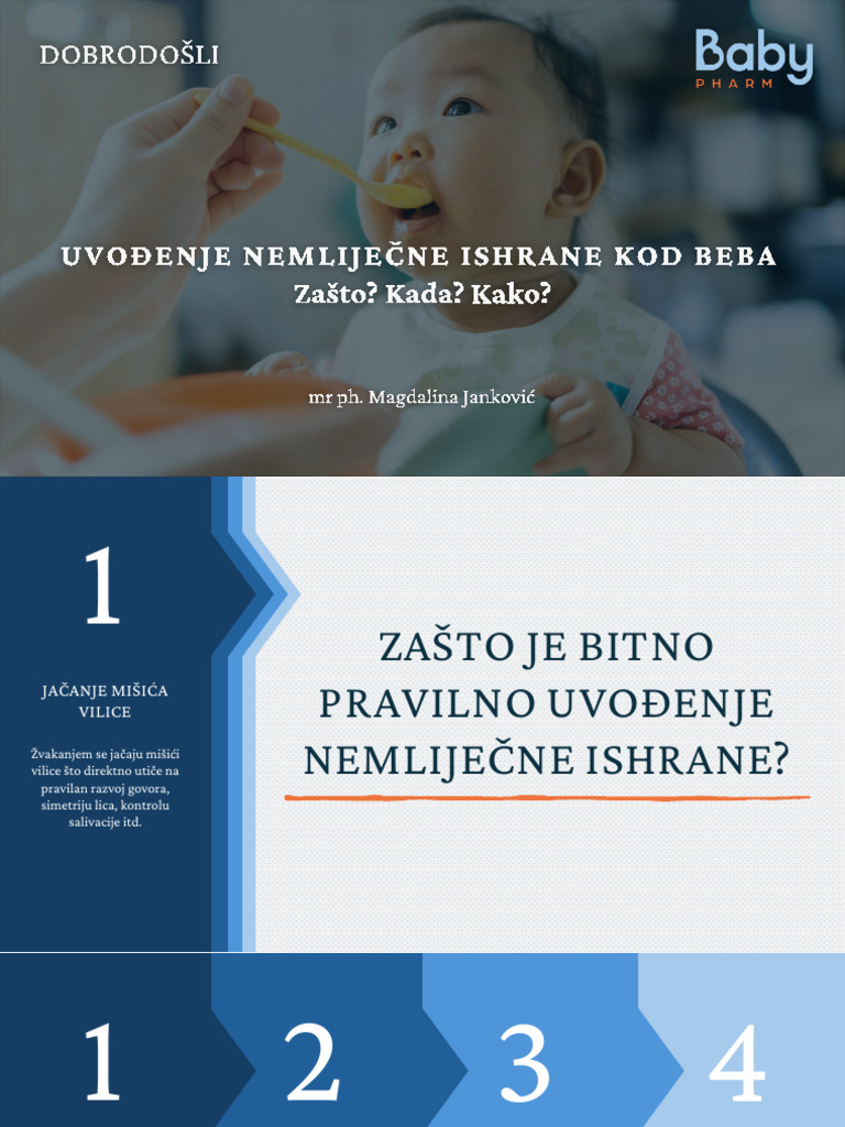 Uvođenje Nemliječne Ishrane Kod Beba - BabyPharm | PDF