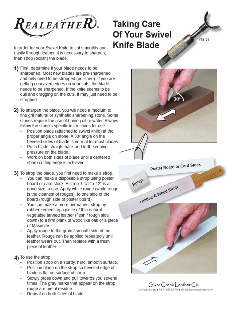 Swivel Knife Blade Care Guide | PDF | Blade | Knife