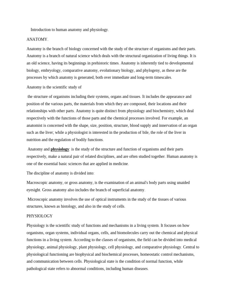 Human Anatomy and Physiology Overview | PDF | Stomach | Human Digestive ...