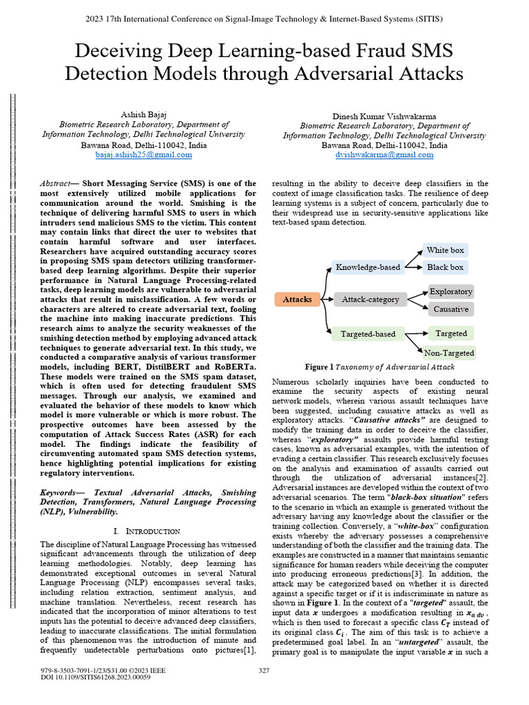 Deceiving Deep Learning-Based Fraud SMS Detection Models Through ...