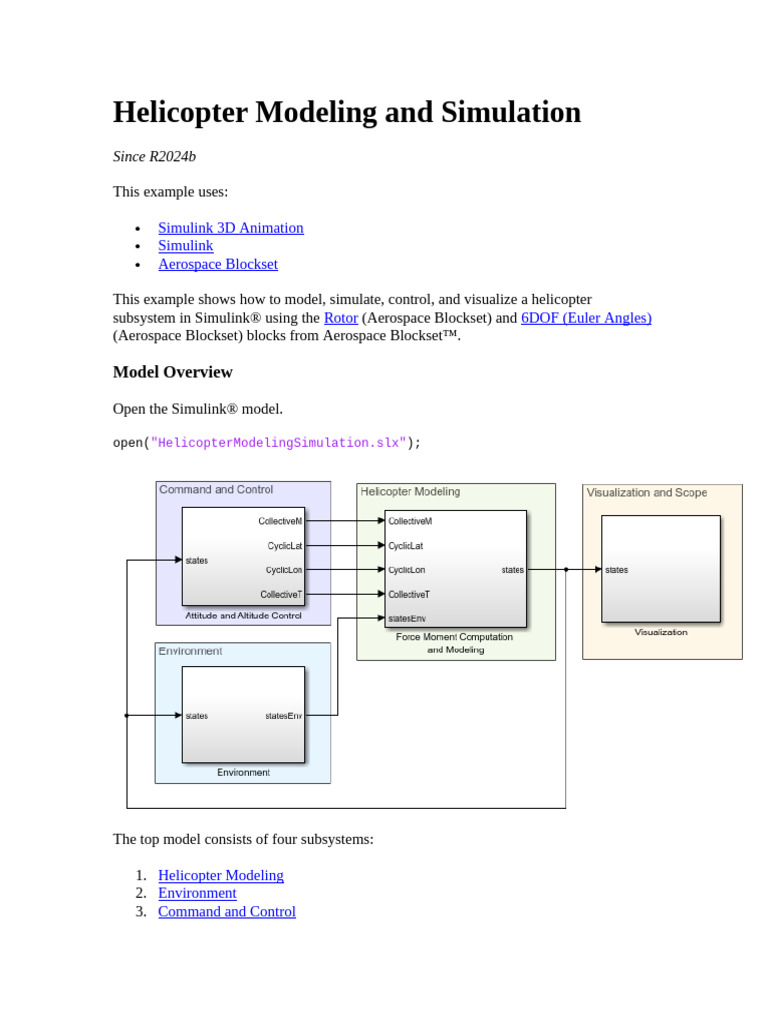 Helicopter Modeling and Simulation | PDF | Helicopter Rotor | Helicopter