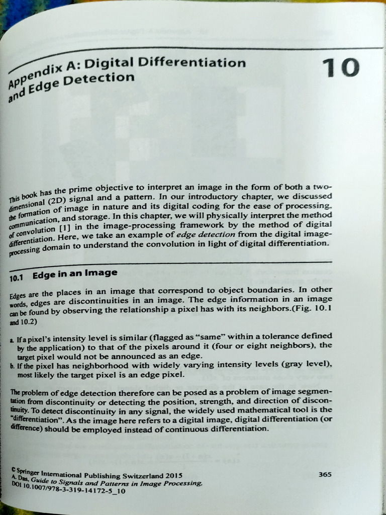 10.appendix A, Digital Differentiation and Edge Detection | PDF