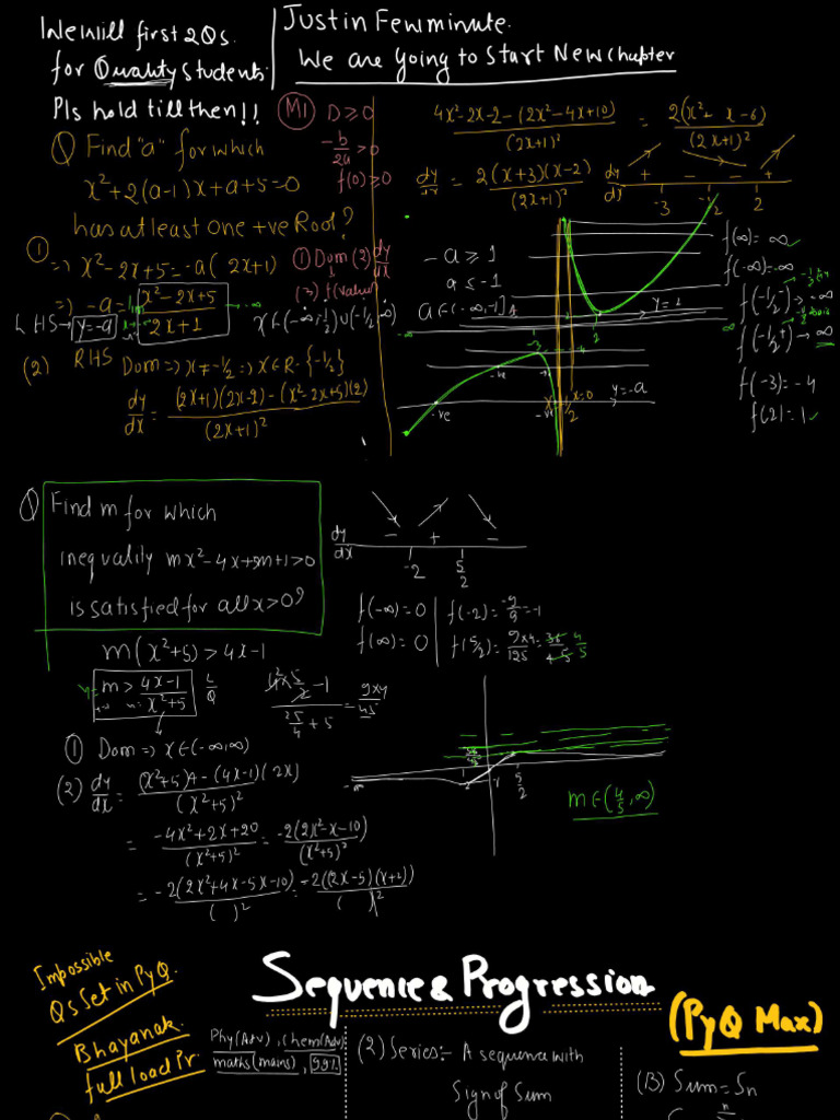 Sequence and Series - L-01 (Class Notes) - Questions by Graph, Basic ...