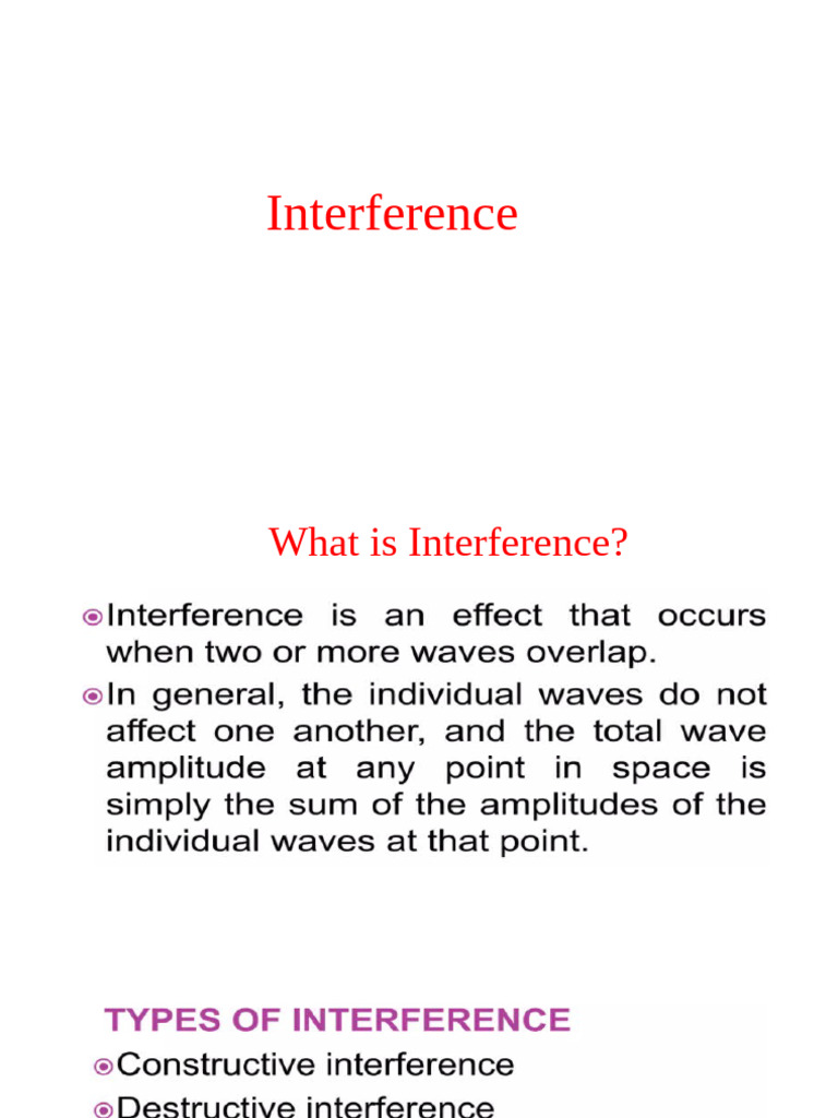 Interference | PDF