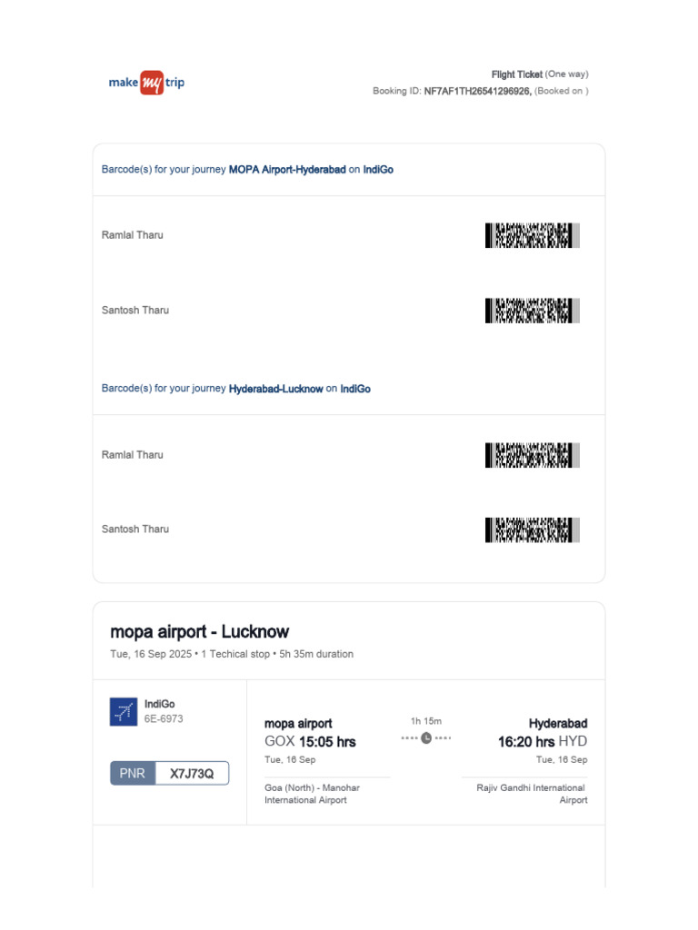 Flight Nf7af1th26541296926 | PDF | Identity Document | Aviation
