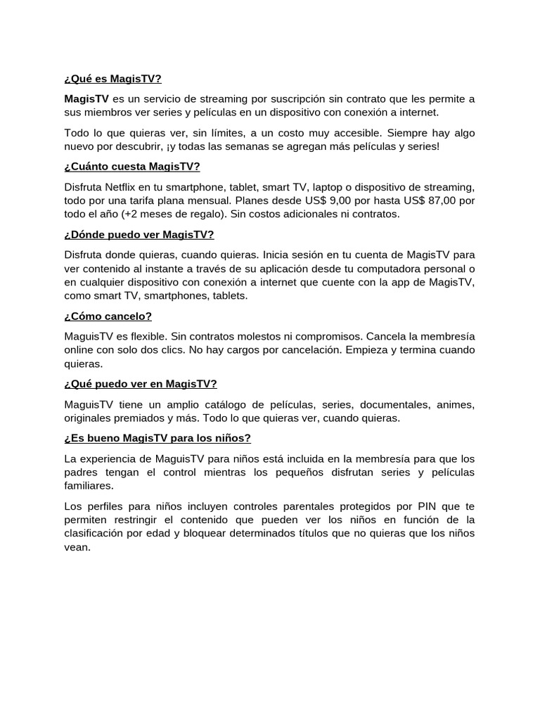 Qué es MagisTV y sus beneficios | PDF | Netflix | Ios