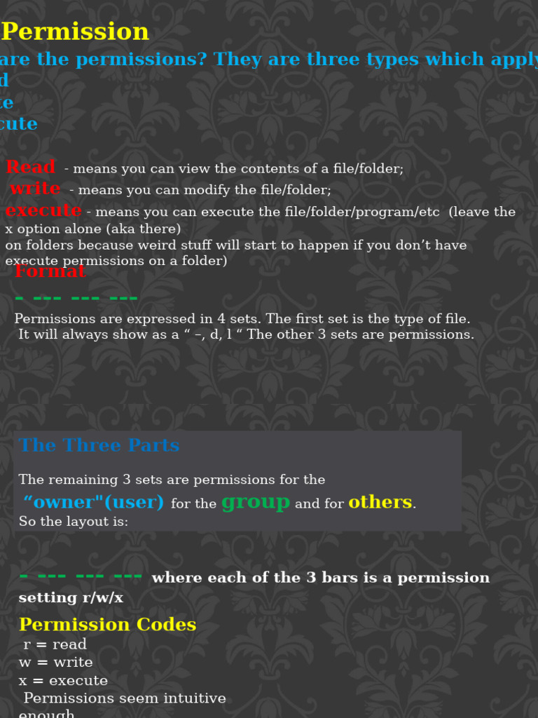 Understanding File Permissions Explained | PDF