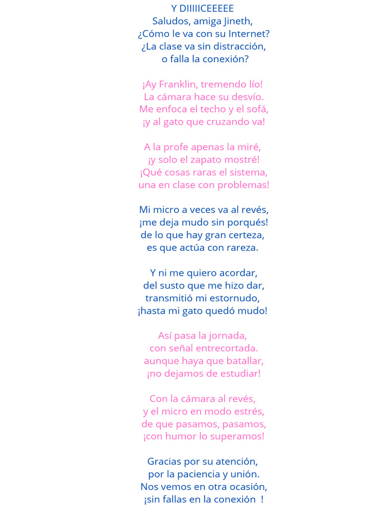 Lenguaje Amores Finos - Octosilabos | PDF