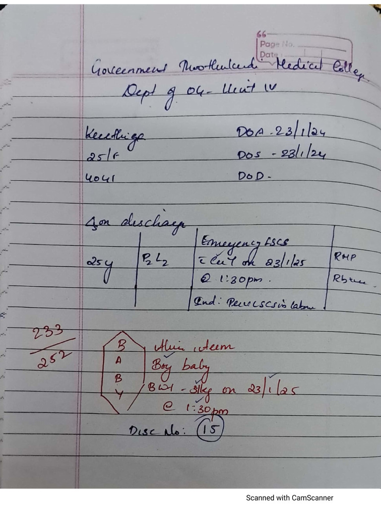 Cpo 1 Emergency LSCS Discharge | PDF