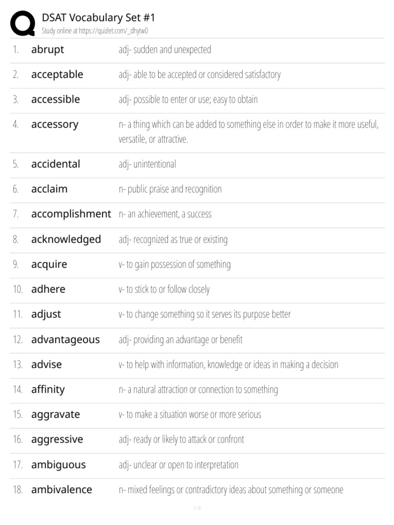 DSAT 1 Merged | PDF | Knowledge | Argument
