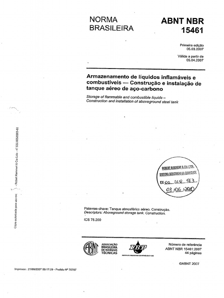 NBR ABNT 15461-2007 | PDF