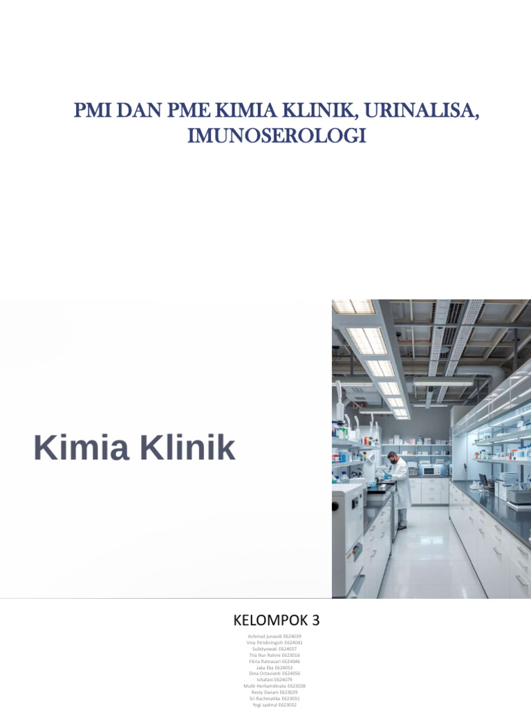 Kimia Klinik Kelompok 3 | PDF
