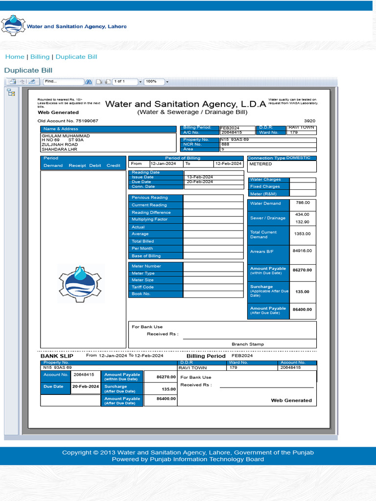 Water & Sanitation Agency, Lahore | PDF | Hydraulic Engineering | Hygiene