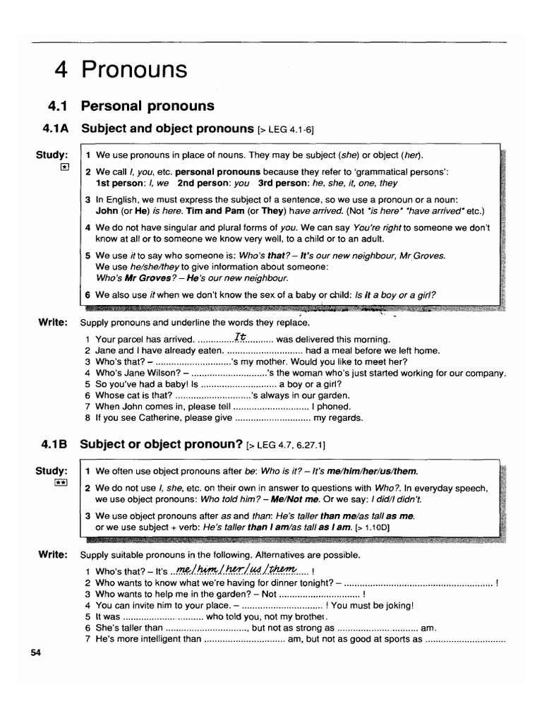 Grammar 4. Pronouns | PDF