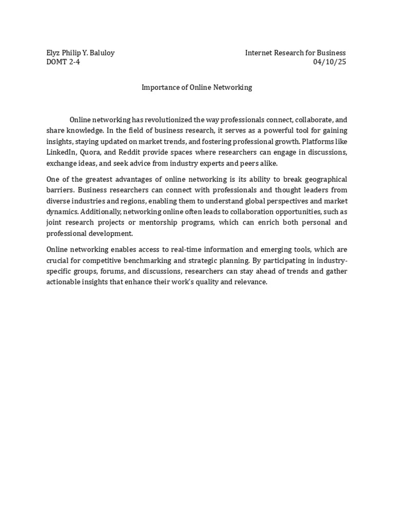 Act #3 Internet Research For Business | PDF